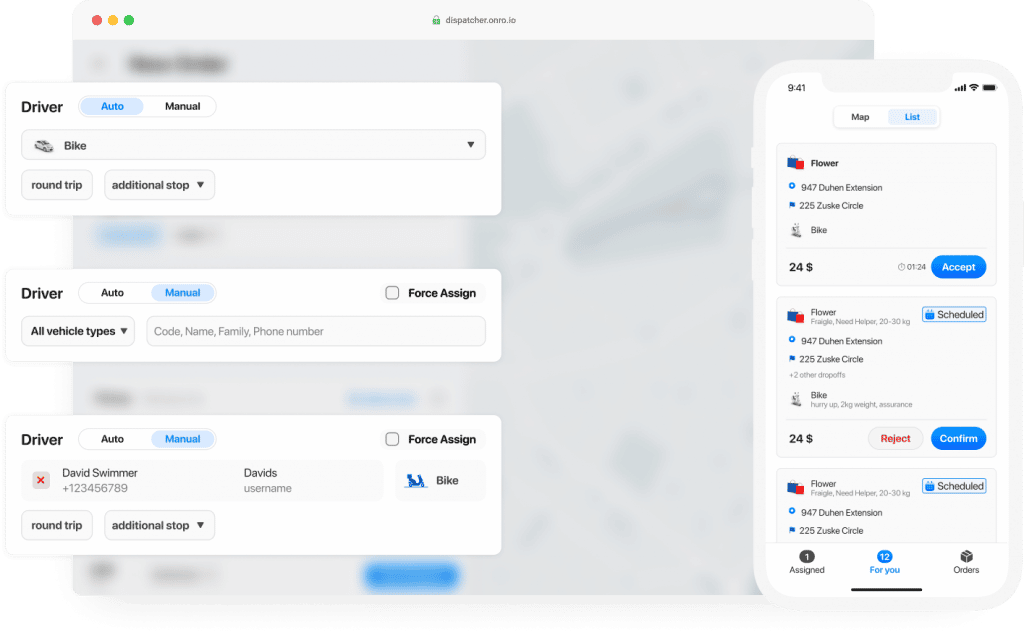 Assigning & Dispatching | Onro Last Mile Delivery Software
